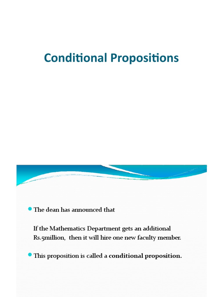 Conditional Propositions | PDF | If And Only If | Metalogic