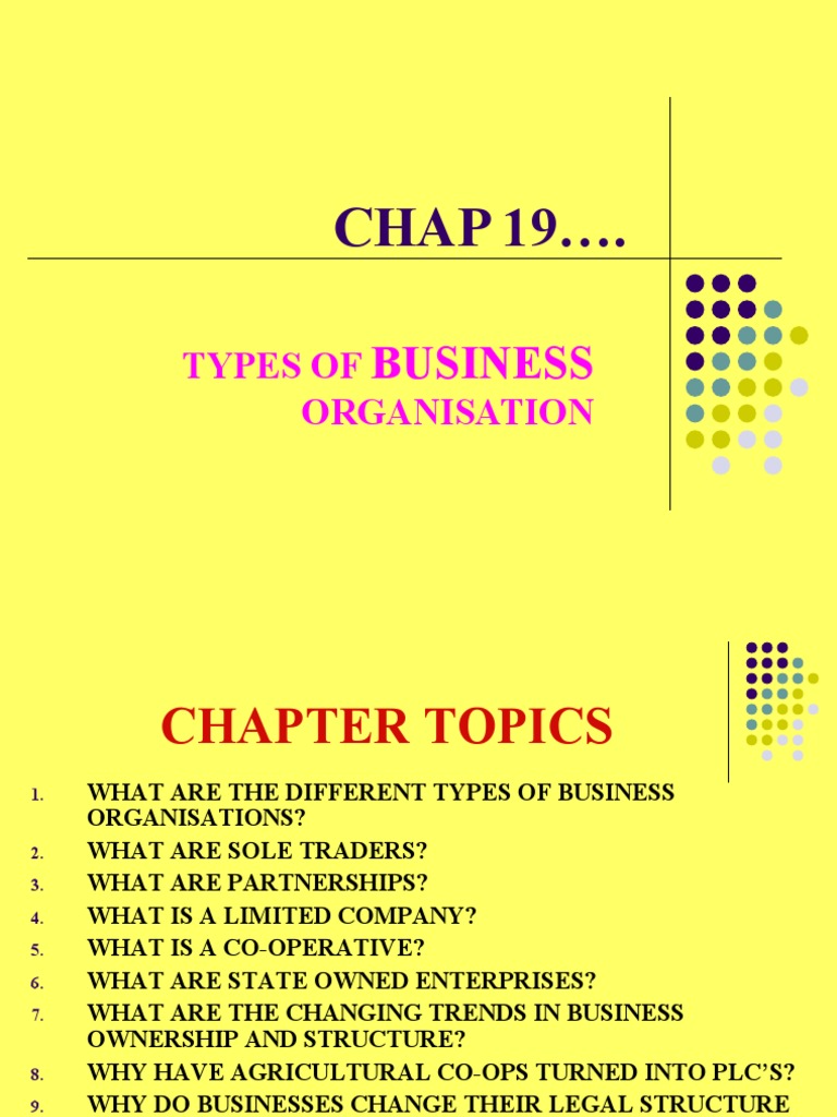 Business Organisation Powerpoint | PDF | Limited Company | Stocks