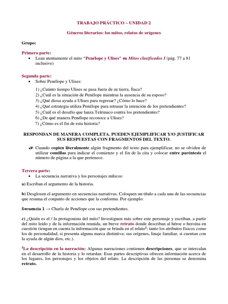 TP - Mito Penélope y Ulises | PDF | Odiseo