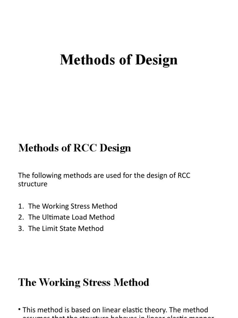 An Overview of Reinforced Concrete Design Methods: Working Stress ...