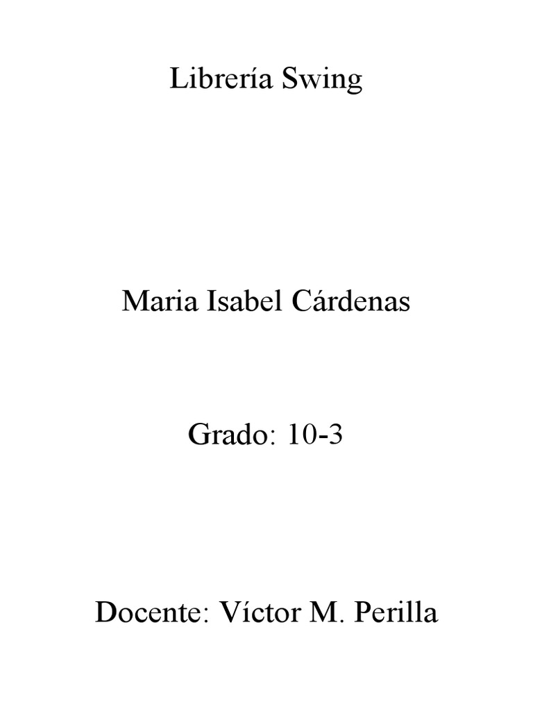 Librería Swing | PDF