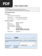 Instructions For Completing The SF 1199A (Direct Deposit Form) | PDF
