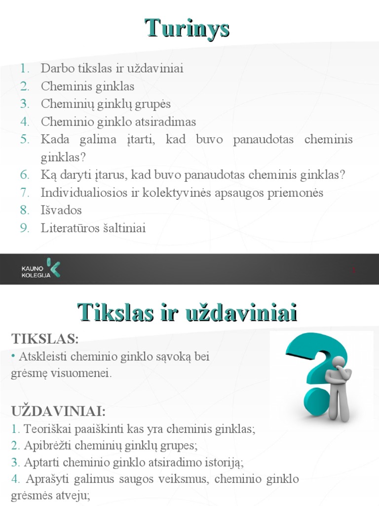 Cheminis Ginklas | PDF