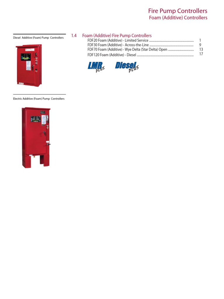 Foam (Additive) Fire Pump Controllers 1.4 | PDF | Relay | Usb