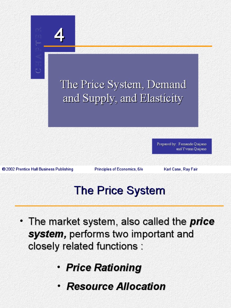 The Price System, Demand and Supply, and Elasticity | PDF