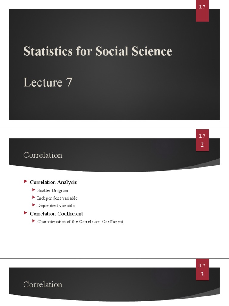 Statistics For Social Science | PDF | Correlation And Dependence ...