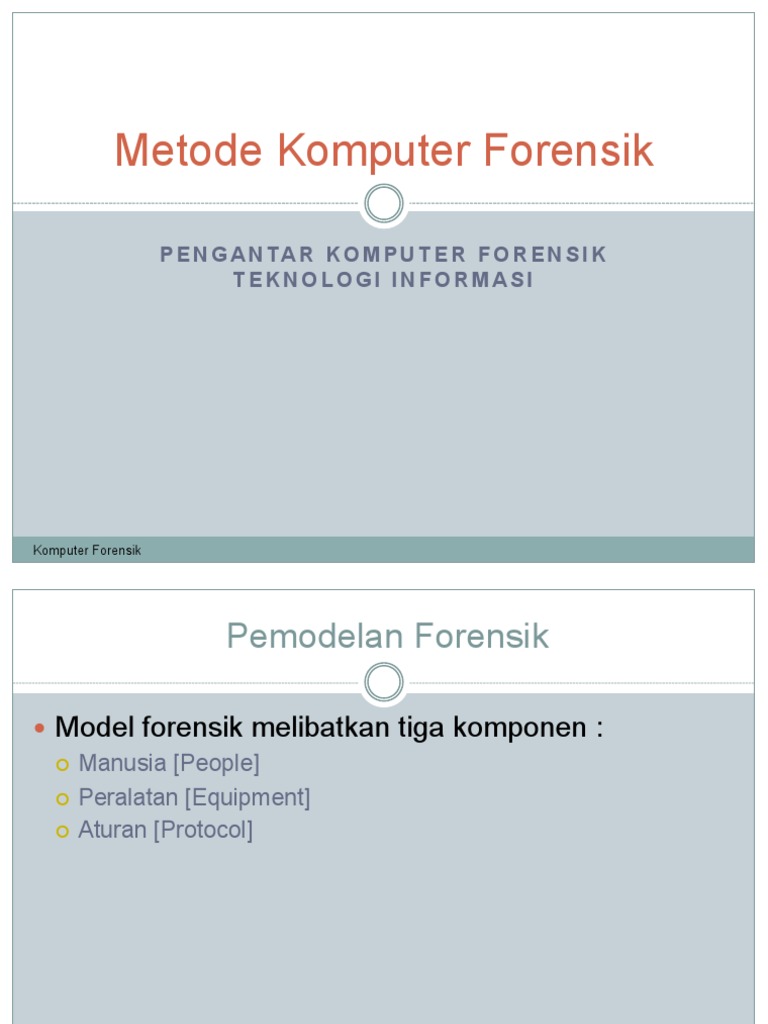 3.metode Komputer Forensik | PDF
