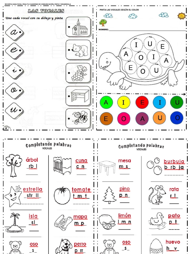 Actividades Creativas con Vocales | PDF