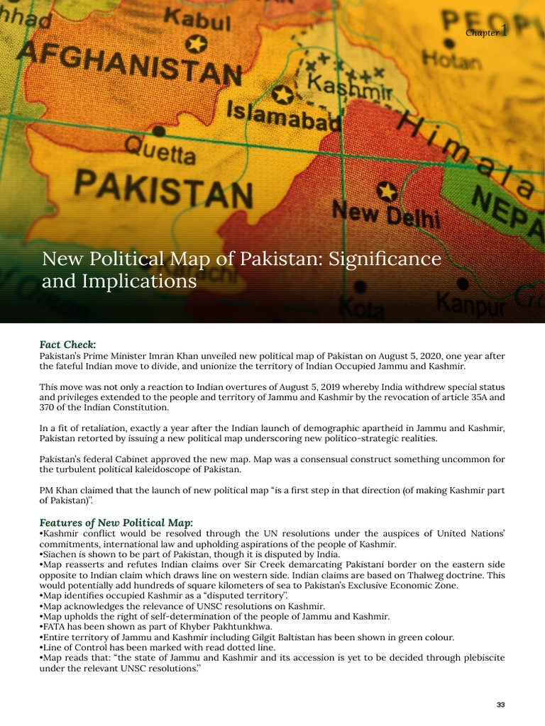 Pakistan's New Political Map 2020 | PDF | Pakistan | International ...