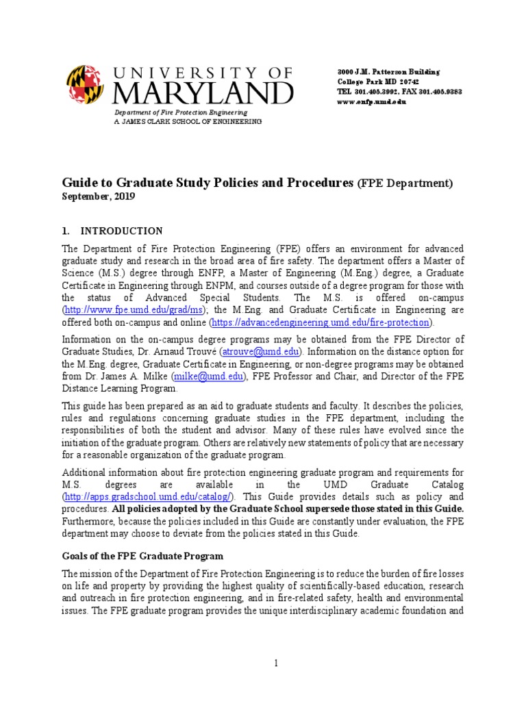 FPE Graduate Guide v9 2019 | PDF | Thesis | Master's Degree