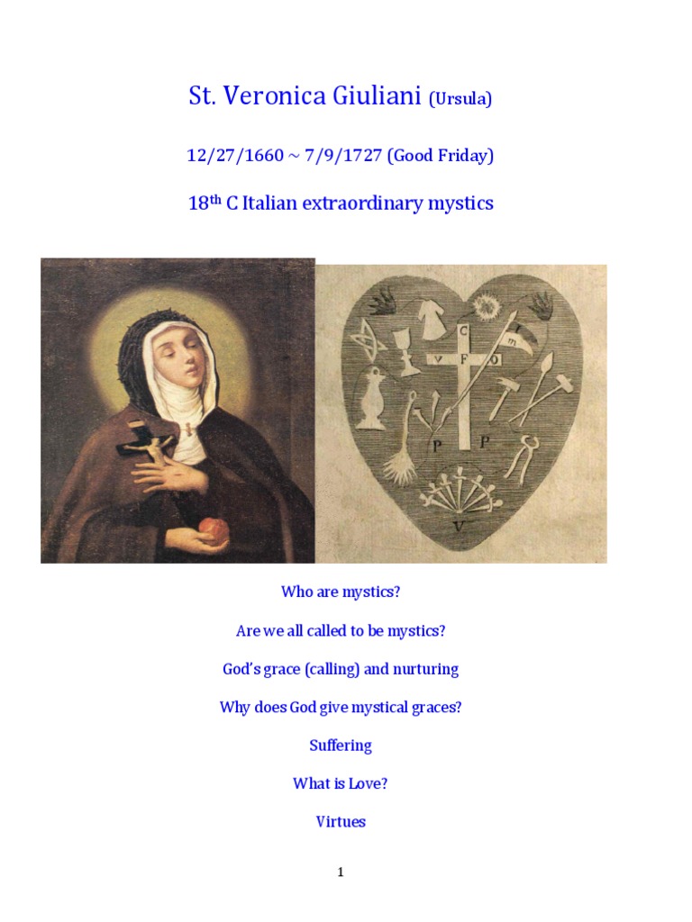ST Veronica Giuliani For OFS Presentation | PDF | Purgatory | Jesus