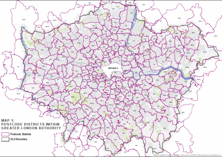 Gla Postcode Map A3 Map1 | PDF