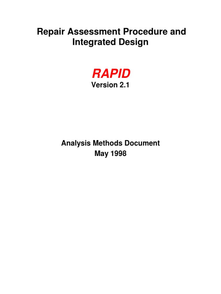Rapid: Repair Assessment Procedure and Integrated Design | PDF ...