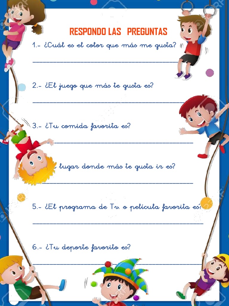 FICHA Lo Que Mas Me Gusta | PDF | Deportes y actividades al aire libre ...