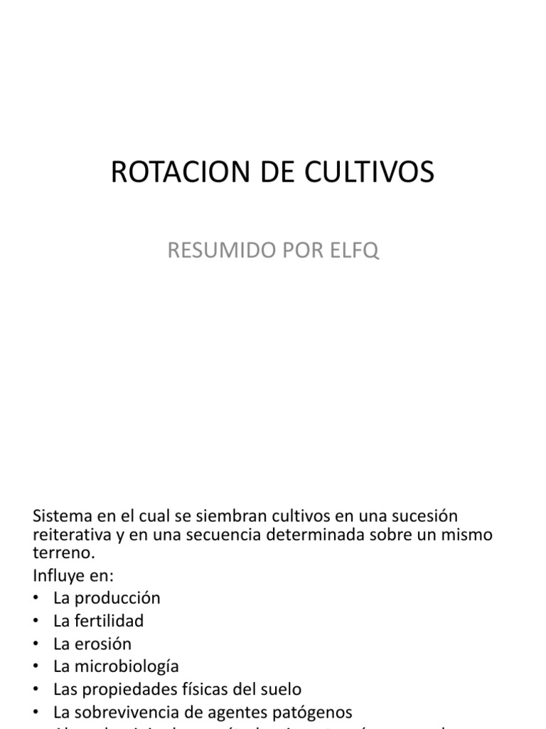Clase 11. Rotacion de Cultivos | PDF | Haba de soja | Agricultura