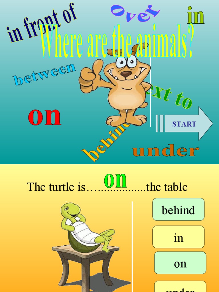 Prepositions of Place PPT Game 77259 | PDF