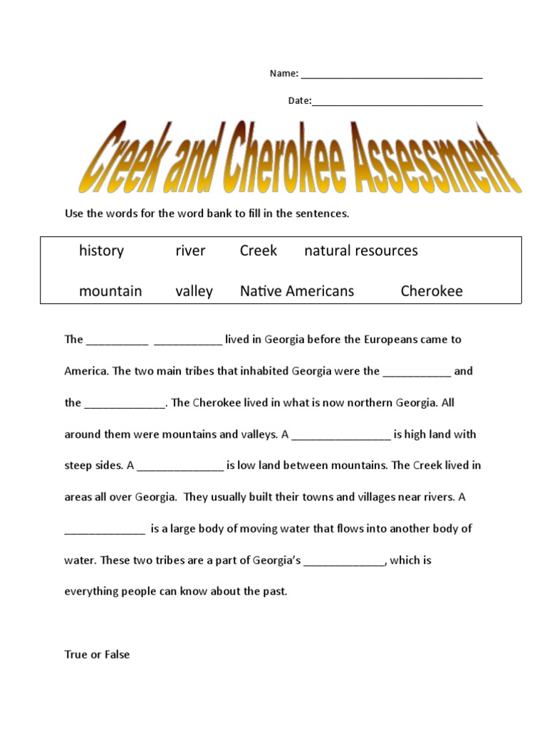 Creek and Cherokee Tribes in Georgia | PDF | Travel | Social Science