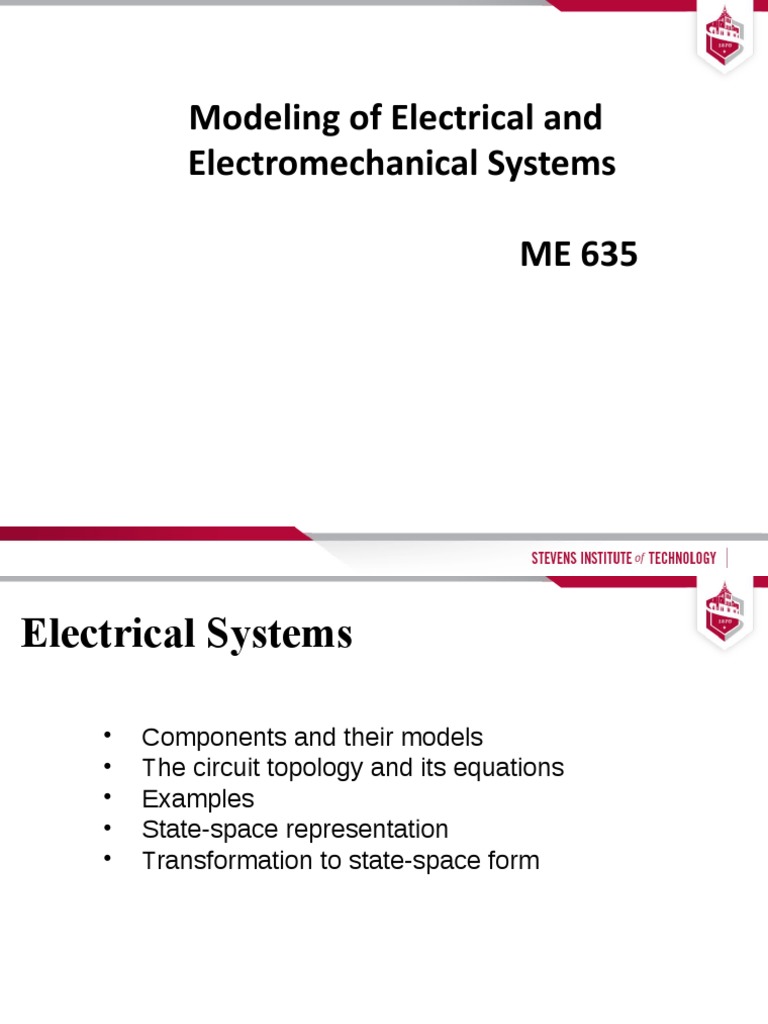 Lecture 9 Electrical System Modeling-1 | PDF | Electrical Network ...