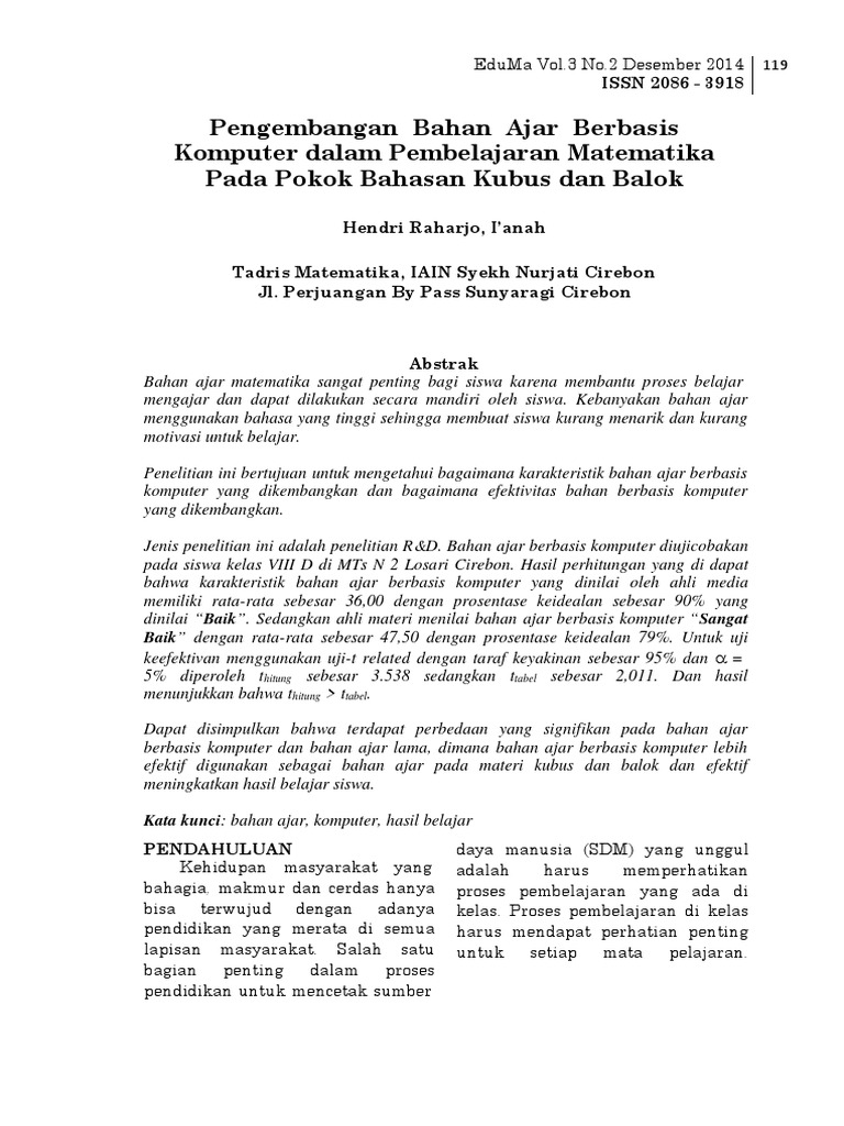 ID Pengembangan Bahan Ajar Berbasis Kompute | PDF | Karier ...