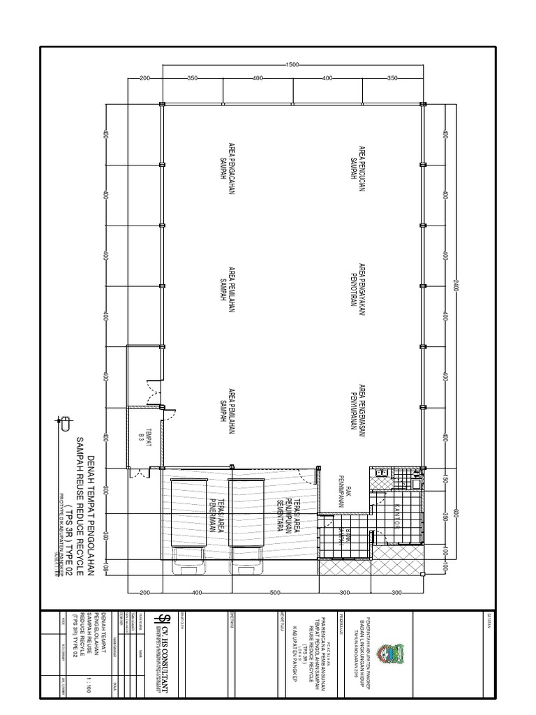 Gambar Denah TPS3R Type 02 | PDF