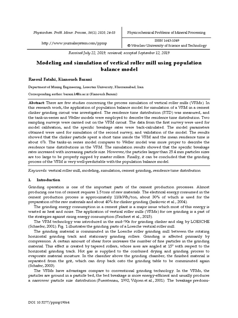 Modeling and Simulation | PDF | Mill (Grinding) | Computer Simulation