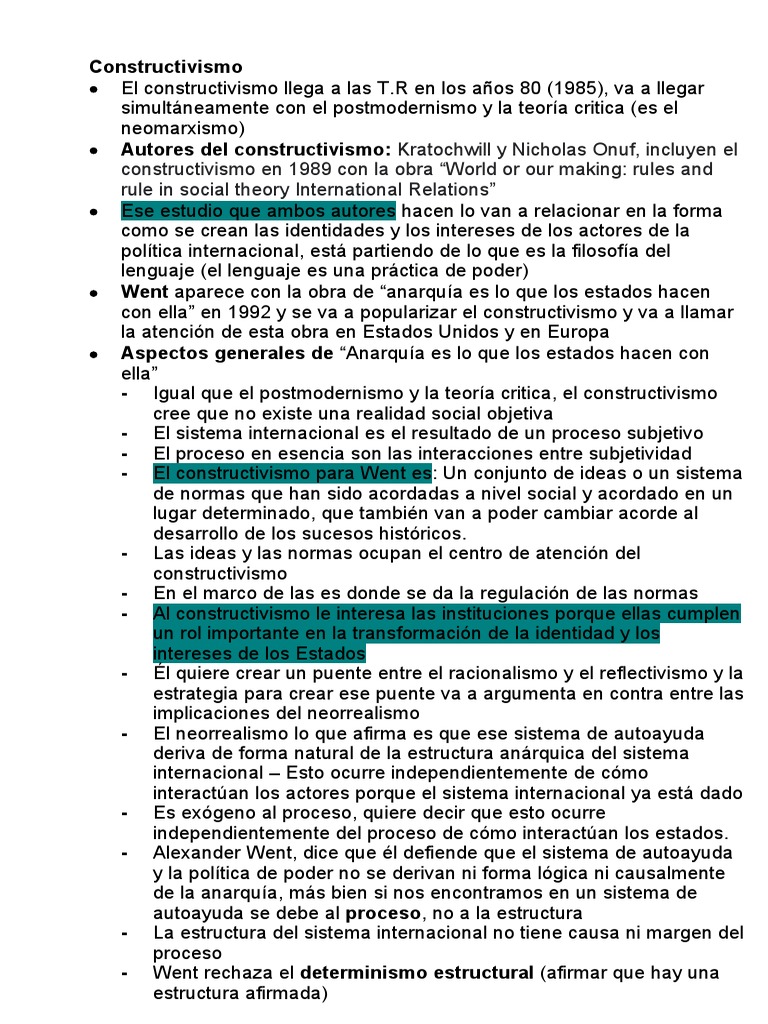 Lectura 7-Alexander Wendt-Anarchy Is What States Make of It, The Social ...