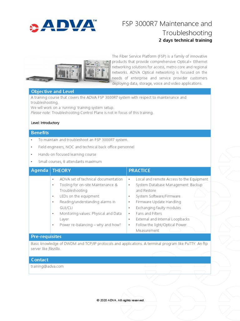 FSP 3000R7 Maintenance and Troubleshooting | PDF | Computer Network ...