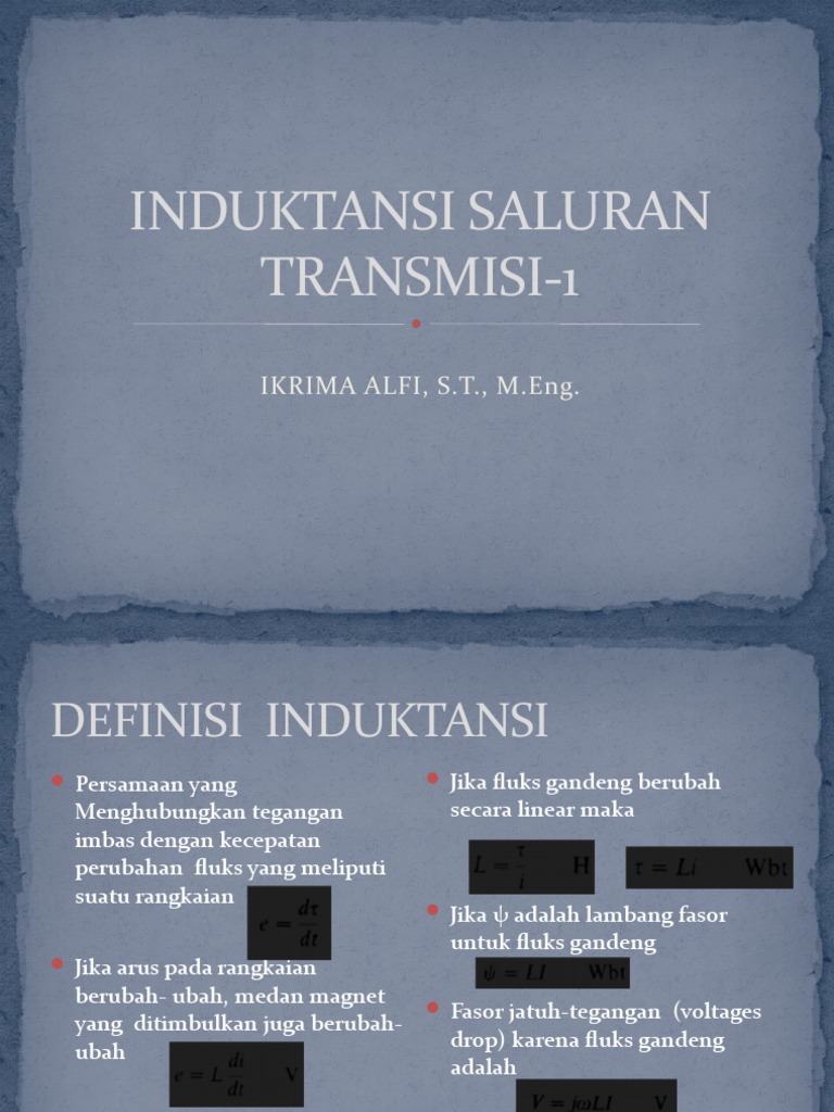 Induktansi Saluran Transmisi | PDF