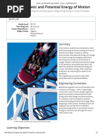 The Potential and Kinetic Energy in Roller Coasters | PDF
