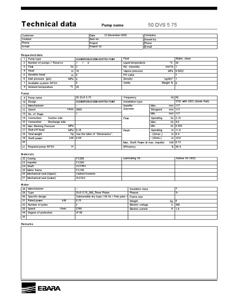 Submersible Pump Catalogue | PDF | Pump | Metrology