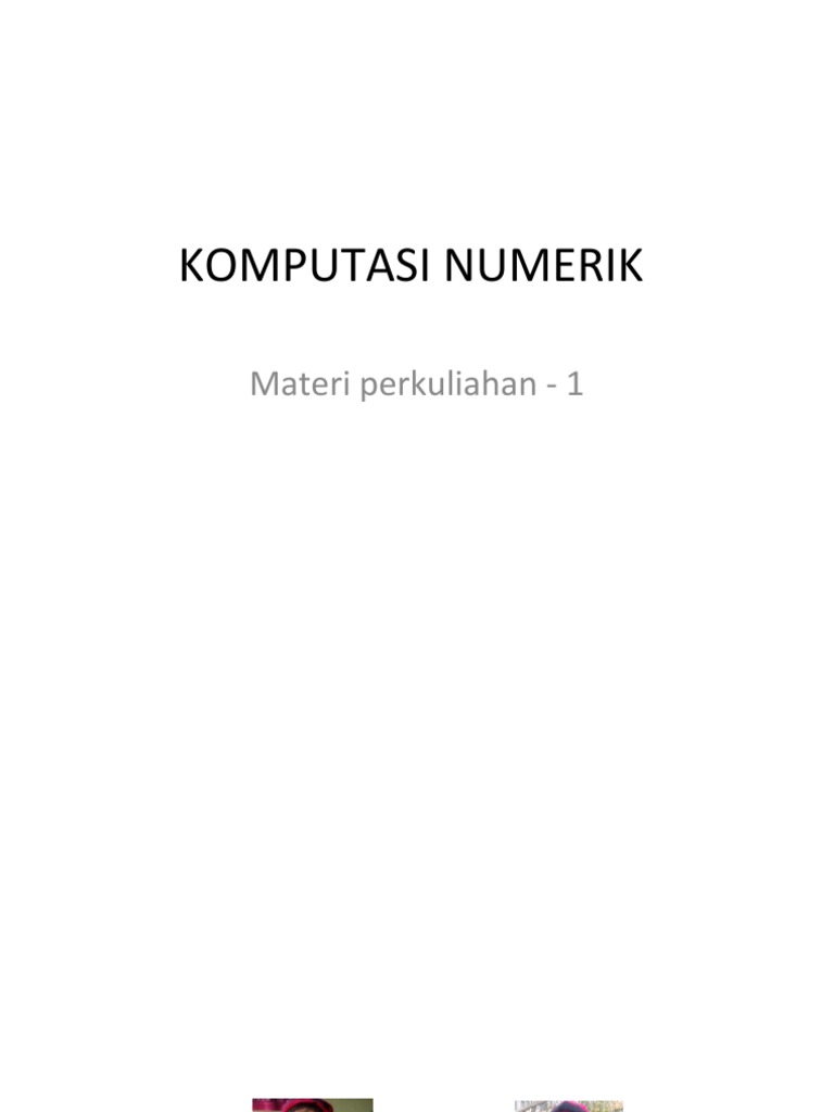 Komputasi Numerik - 1 | PDF