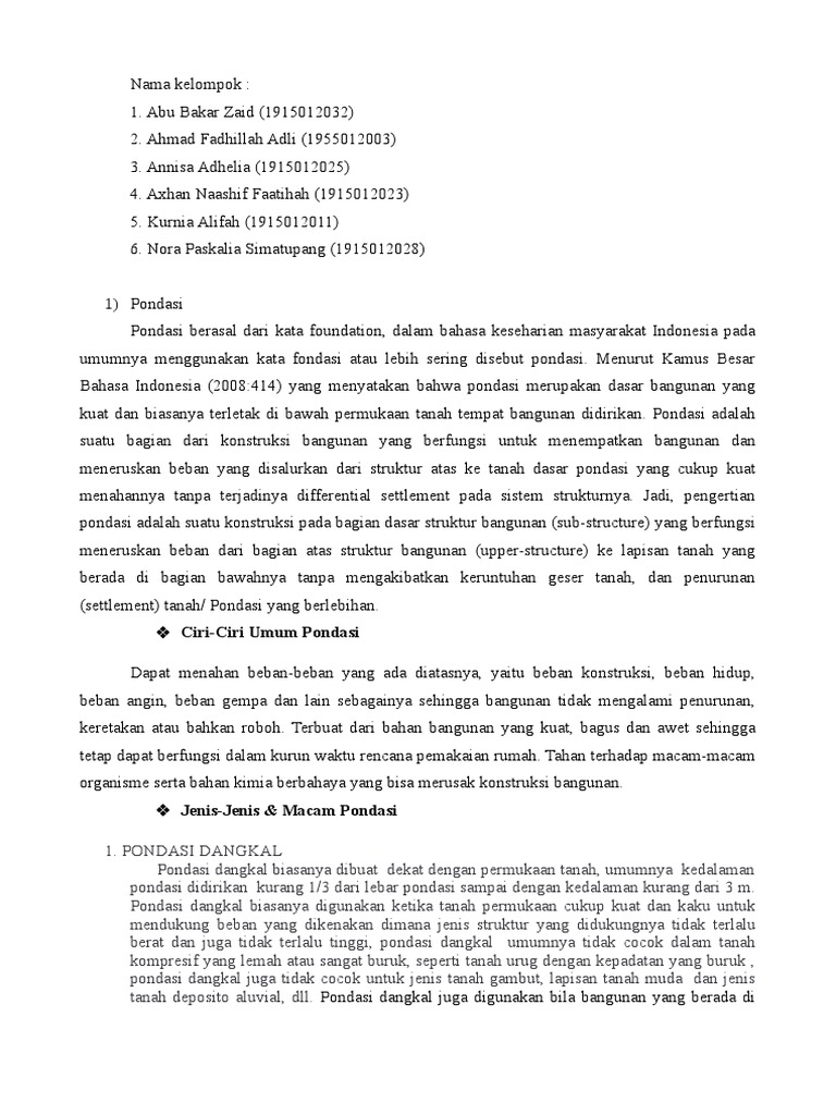 Tugas Besar Struktur Bangunan | PDF