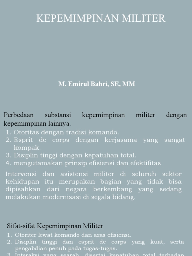 Kepemimpinan Militer dan Modernisasi | PDF | Politik | Ilmu Sosial