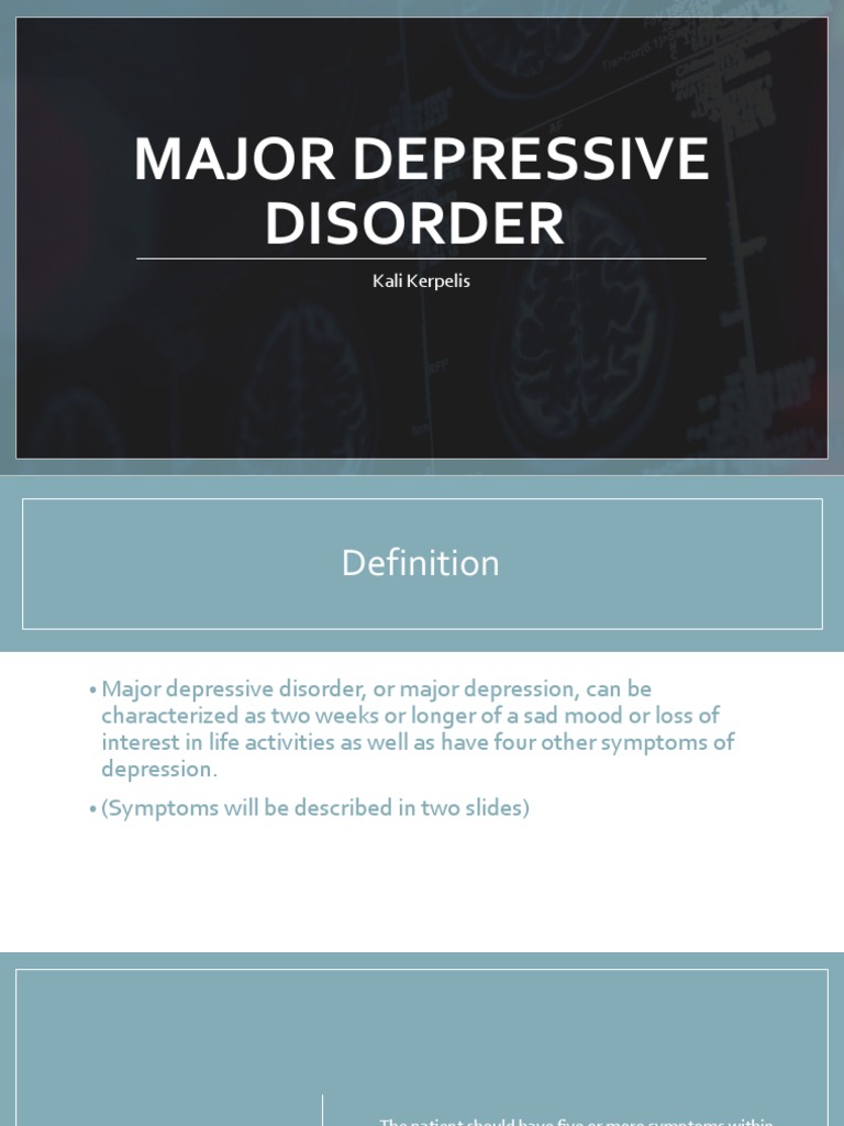 Major Depressive Disorder PDF | PDF | Self-Improvement