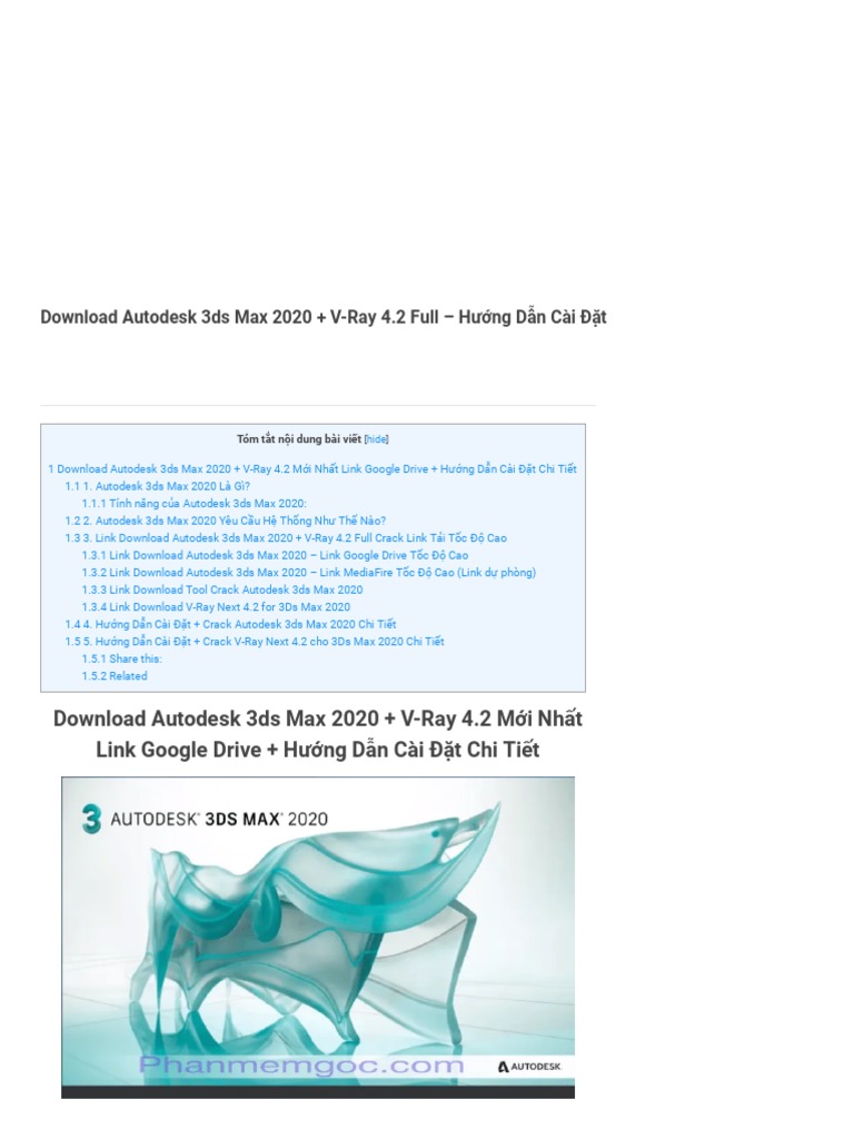 Autodesk 3ds Max 2020 + V-Ray 4.2 Full | PDF