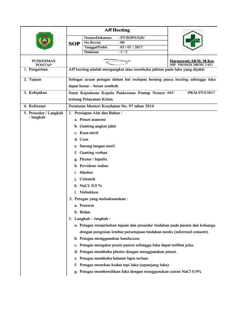 Sop Aff Hecting | PDF