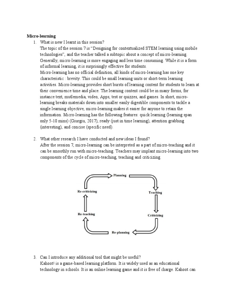 Reflection 5 Micro-Learning | PDF | Educational Technology | Teachers