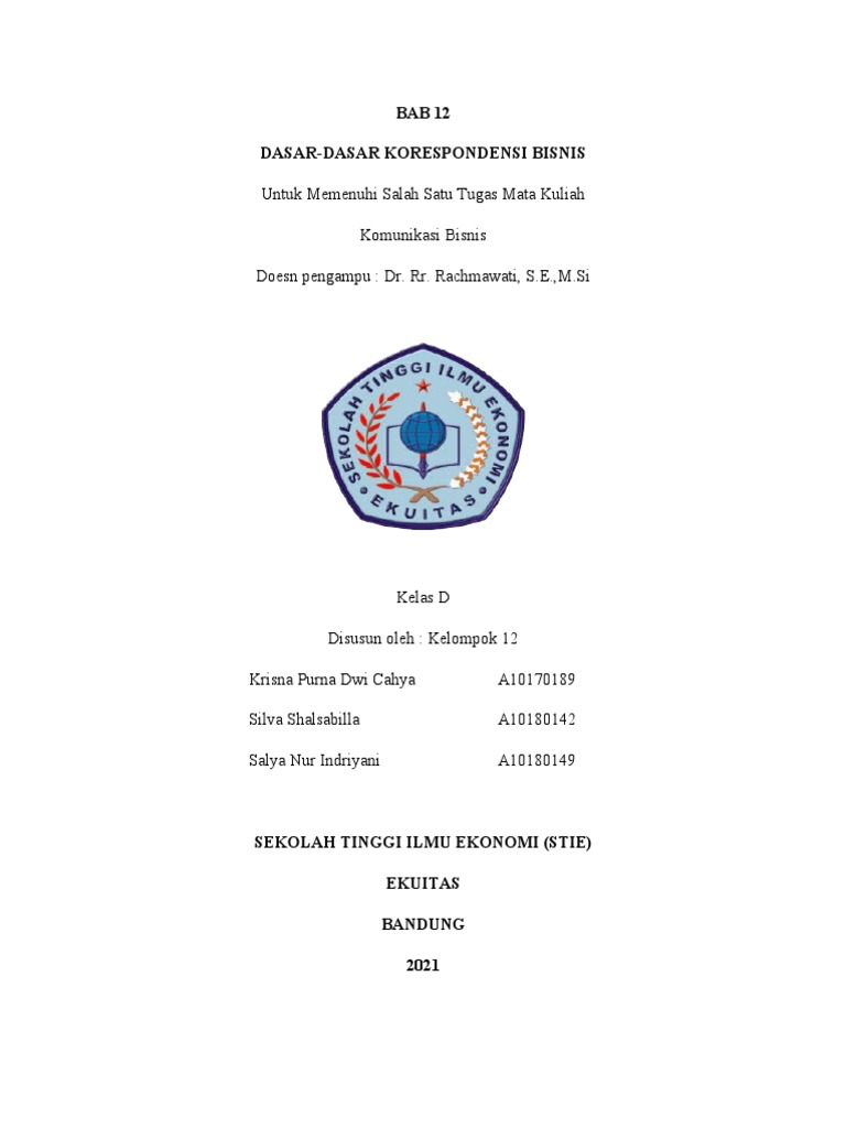 Makalah Kombis Kelompok 12. | PDF | Bisnis