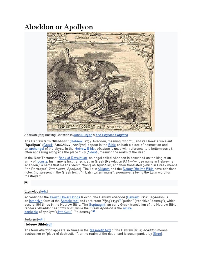 Abaddon or Apollyon | PDF | Bible Content | Bible
