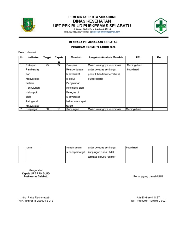Evaluasi Program Promkes 2020 | PDF