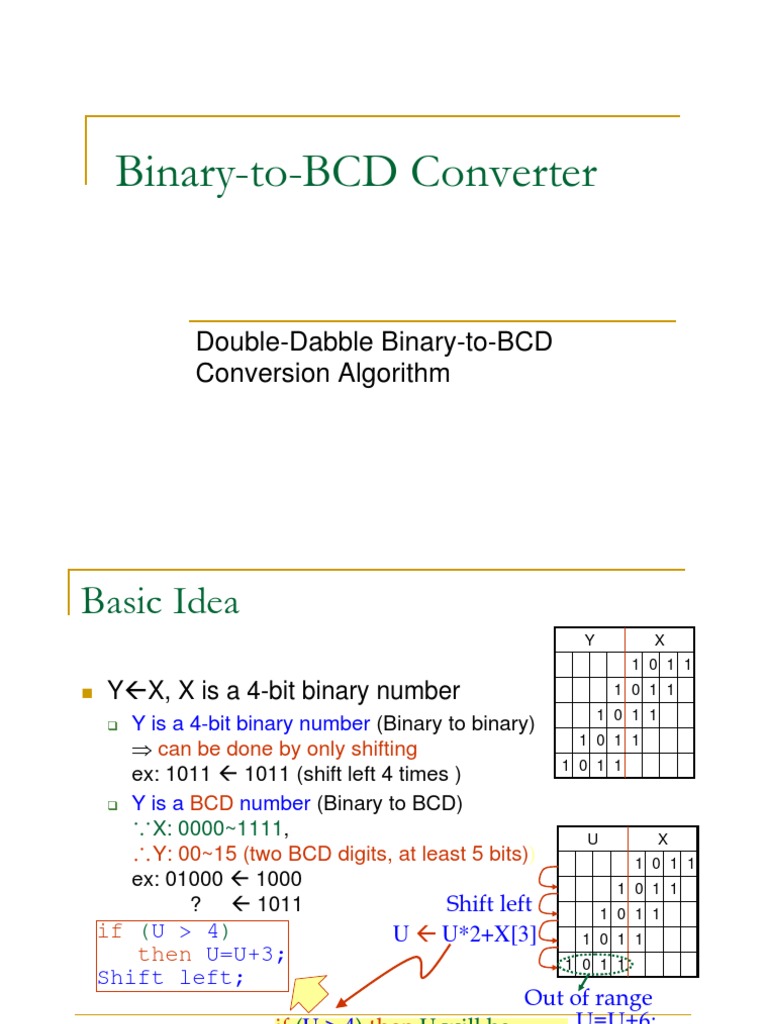 Binary To Bcd Converter Basic Idea Pdf Binary Coded Decimal Integrated Truss Structure