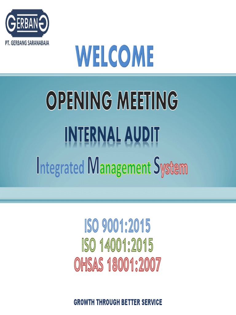 Opening Internal Audit IMS - Periode II Oktober 2020 | PDF | Internal ...