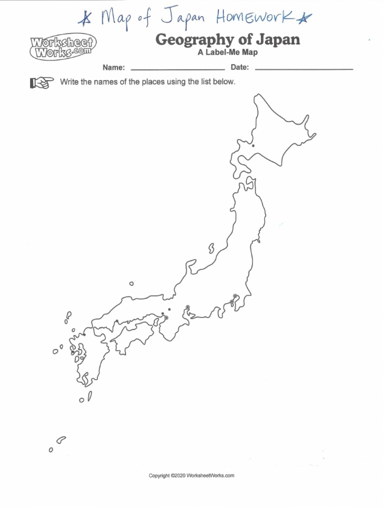 Map of Japan HW | PDF