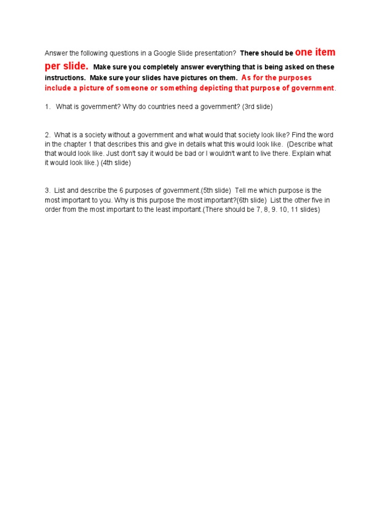 What Is Government Presentation | PDF