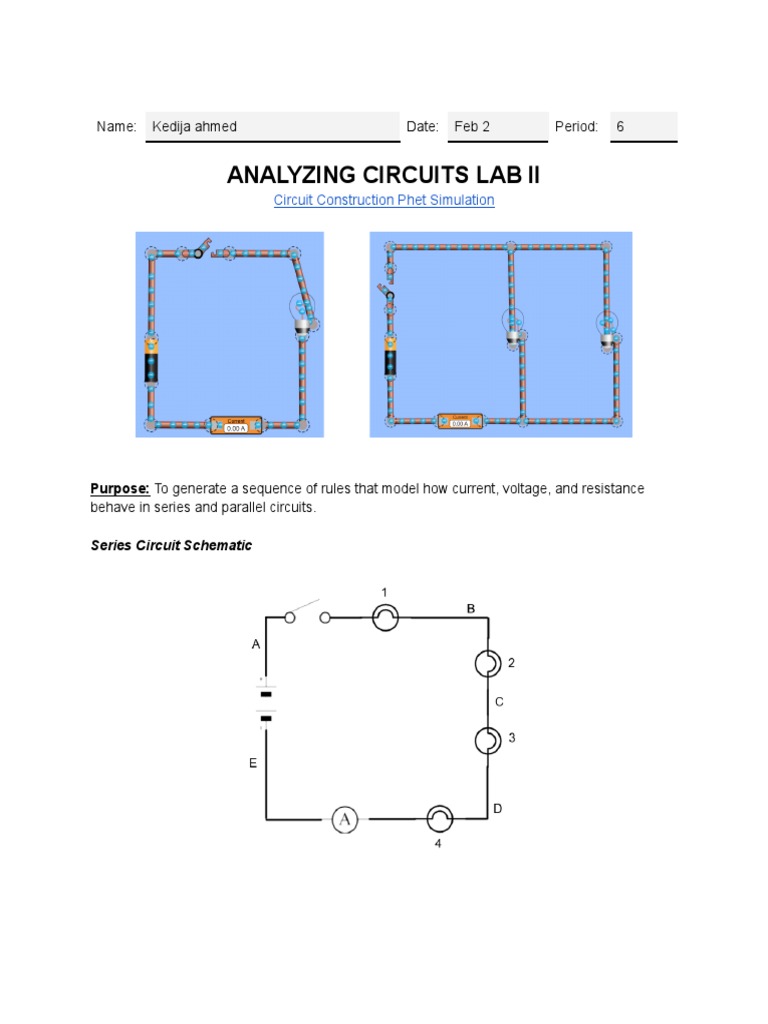 Analyzing Circuits Lab II DLD 2021-2 | PDF | Series And Parallel Circuits | Electronic Engineering