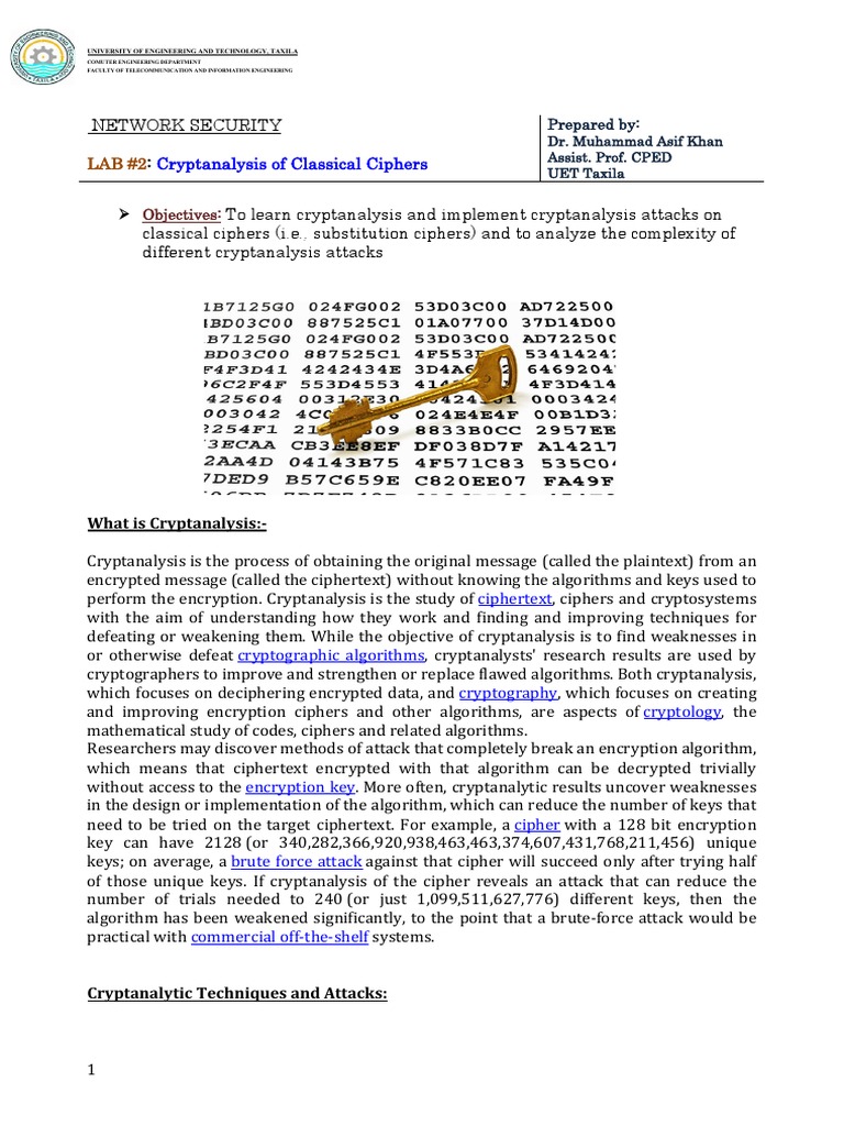 WN Ns-Lab3 | PDF | Cryptanalysis | Cryptography