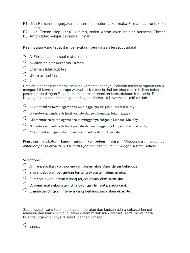 Try Out P3K | PDF | Perjalanan | Seni & Disiplin Bahasa