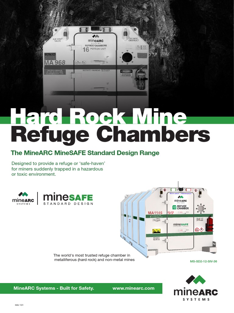 Hard Rock Mine: Refuge Chambers | PDF | Carbon Dioxide | Mining