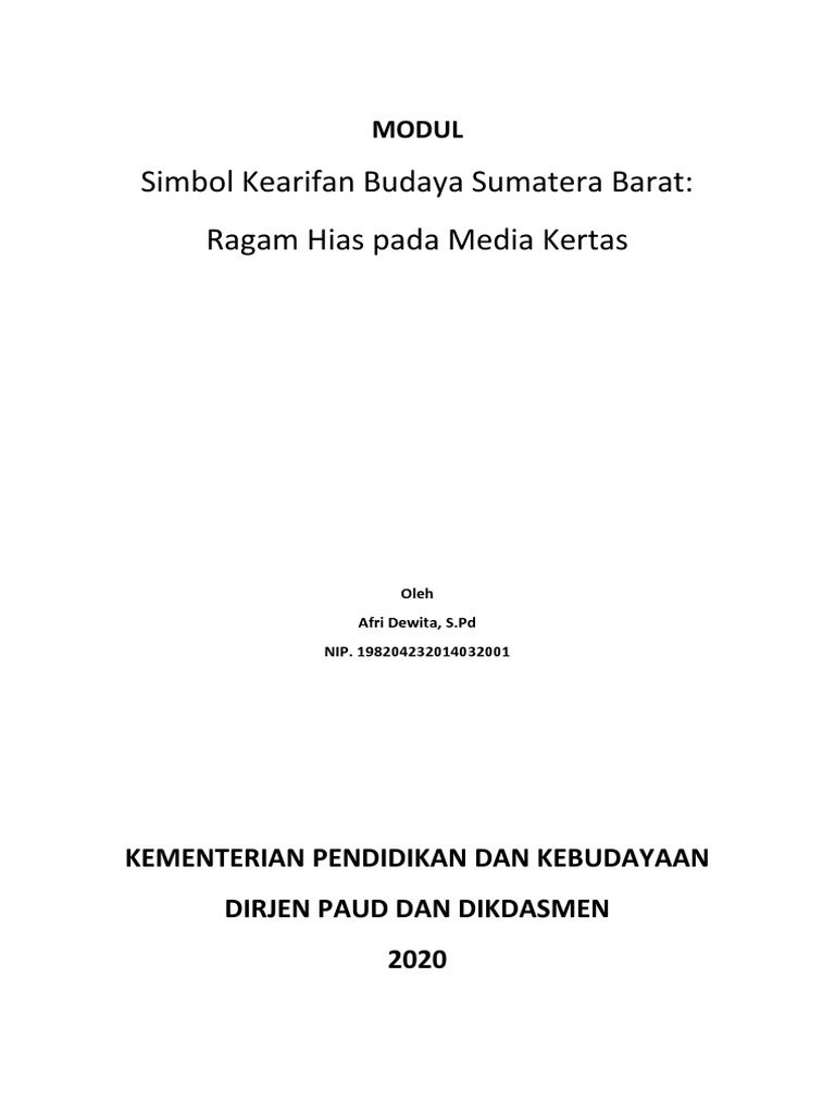 Modul PAUD | PDF | Kajian Bahasa Asing | Griya & Taman