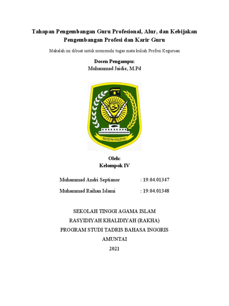 Tahapan Pengembangan Profesi Guru | PDF | Karier & Perkembangan | Bisnis